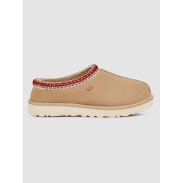 UGG Australia UGG Leder-Hausschuhe "Tasman" in Beige - 19% | Gr&ouml;&szlig;e 38 | Damen-pantoletten