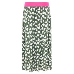 Zwillingsherz Rock "Hearts Allover" in Khaki - 44% | Gr&ouml;&szlig;e S/M | Damenroecke
