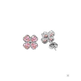 PURELEI Rosa Cuore Ohrringe mit Zirkonia Steinen