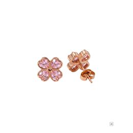 PURELEI Rosa Cuore Ohrringe mit Zirkonia Steinen