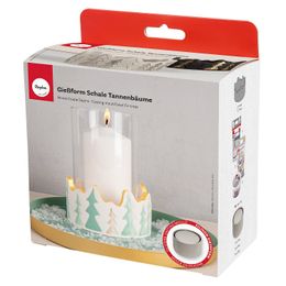 Rayher Silikon Gie&szlig;form Schale "Tannenb&auml;ume"