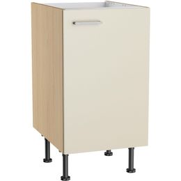 Sp&uuml;lenschrank KOCHSTATION, B:45cm H:87cm T:58,1cm, beige, K&uuml;che, Schr&auml;nke, "KS-Lucy", Breite 45 cm, mit 1 T&uuml;r, h&ouml;henverstellbare F&uuml;&szlig;e, Soft-Close