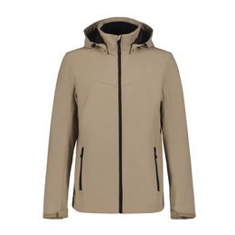 Icepeak Herren Softshelljacke "Icepeak BRIMFIELD"cafe au lait, Gr. 60, Softshell, Obermaterial: 95% Polyester, 5% Elasthan, Jacken, mit abnehmbarer