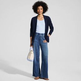LANDS' END Starfish Knit-Jeans mit weitem Bein, Damen,  Blau, Baumwoll-Mischung/Polyester-Mischung, by Lands' End