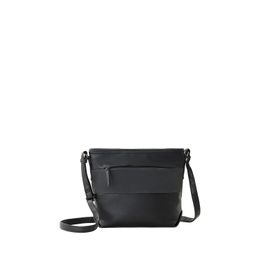Tom Tailor Damen TTNICOLINA M Umh&auml;ngetasche mit Material-Mix, schwarz, Uni, Gr. ONESIZE