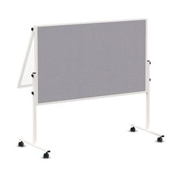Maul Moderationstafel Maulsolid Standfu&szlig; Rollen 56 x 129 x 193.5 cm wei&szlig; grau