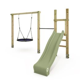 Stabiles Schaukelger&uuml;st mit Nestschaukel und Rutsche - Premium Spielturm 11x11 cm Pfosten f&uuml;r den Garten - Aero Flow Abenteuerspielplatz Wickey