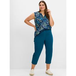 sheego Gro&szlig;e Gr&ouml;&szlig;en 7/8-Hose, dunkelpetrol, Gr&ouml;&szlig;e 56 - Damen