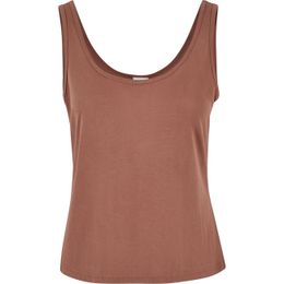 Urban Classics Damen Yoga & Relax Shirt "Urban Classics Damen Ladies Modal Loose Top"terracotta, Gr. M, unifarben, 77% Modal, 23% Polyester, Shirts