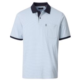 Casamoda Herren Poloshirt "Casamoda Polo-Shirt gestreift", blau, Gr. M, 100% Baumwolle, Shirts