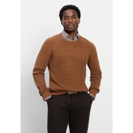 OLYMP Herren Strickpullover "OLYMP Level Five Strick, Pullover Rundhals"schlamm, Gr. XXL, 100% Schurwolle, Pullover