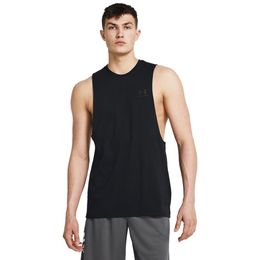 Under Armour Herren Funktionstop "UA LEFT CHEST CUT OFF TANK"schwarz, schwarz, Gr. XXL, Obermaterial: 60% Baumwolle, 40% Polyester, Tops, leichtes