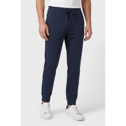 BOSS Green Herren Jerseyhose "Hadiko", blau, Gr. S, unifarben, Jersey, Obermaterial: 95% Baumwolle, 5% Elasthan, Hosen, Regul&auml;re Passform mit
