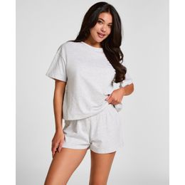 Hunkem&ouml;ller HUNKEM&Ouml;LLER Damen Pyjama "Pyjamaset Cotton", Gr. Sgrau, 100% Baumwolle, Homewear-Sets