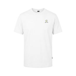 KLEINIGKEIT Herren T-Shirt "Kleinigkeit Bois Straightcut Sh&ouml;rt Eggstra Smile"wei&szlig;, Gr. S, unifarben, 100% Baumwolle, Shirts