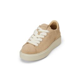 Marc O'Polo MARC O'POLO Damen Sneaker "aus weichem Veloursleder", Gr. 40earthy taupe, Obermaterial: 100% Leder, unifarben, Schuhe