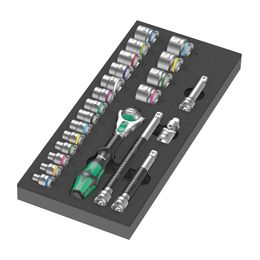 Wera 9721 Schaumstoffeinlage 8000 B Zyklop Knarre 3/8" Set 1, 23-teilig (05150111001)