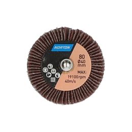 Norton F&auml;cherschleifer mit Schaft -BDX R207- 40x20x6mm SK(C) P80 ; Saint-Gobain (63642546768)
