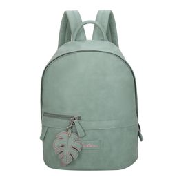 Damen Rucksack "Eco Fritzi07", Fritzi aus Preussenleaf, 58% Polyester, 42% Polyurethan, unifarben, Rucks&auml;cke, mit Anh&auml;nger in Bl&auml;tterform