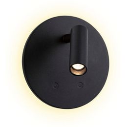 Paulmann LED Wandleuchte "Kiora 1,3W", 2, &Oslash; 14cm H: 20cm, 1 Stk.schwarz, Leuchten, Dimmbar