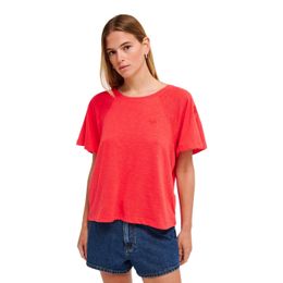 Roxy Damen Shirttop "Time For Palm Tree"hibiscus, Gr. S, Obermaterial: 60% Baumwolle, 40% Polyester., Tops