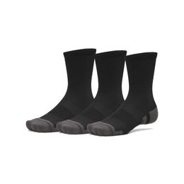 Under Armour Damen Sportsocken "NEW UA PERF TECH 3PK CREW", Gr. Lultimate schwarz, ultimate schwarz, jet gray, Obermaterial: 98% Polyester, 2%
