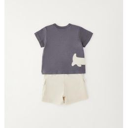 IDO Kinder Strampler "BABY BOY SUMMER SET", Gr. 68dunkelgrau, 100% Baumwolle, Overalls