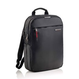 MIQUELRIUS Business Rucksack 13L schwarz &ndash; Laptopfach 16" mit RFID-Schutz, wasserabweisend, Reflektoren - 44,5x30x6cm