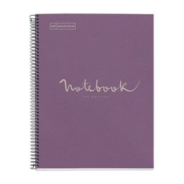 MIQUELRIUS Notizbuch Eco Emotions 1 A4 kariert Spiralbildung lila