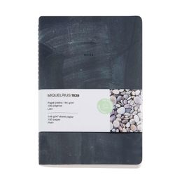 MIQUELRIUS Notizbuch Stone Paper 14,2 x 20,5 cm blanco Gebunden schwarz