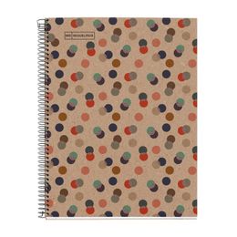 MIQUELRIUS Notizbuch Eco Design 1 A4 liniert Spiralbildung Konfetti colour mix