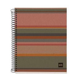 MIQUELRIUS Notizbuch Eco Design 4 A5 liniert Spiralbildung Linien gr&uuml;n braun orange rot blau rosa