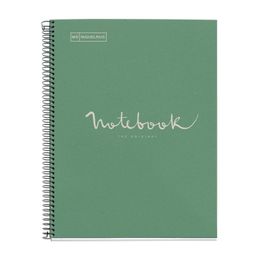 MIQUELRIUS Notizbuch Eco Emotions 1 A4 liniert Spiralbildung gr&uuml;n