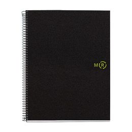 MIQUELRIUS Notizbuch Eco Design 4 A4 kariert Spiralbildung schwarz
