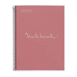 MIQUELRIUS Notizbuch Eco Emotions 1 A4 kariert Spiralbildung pink