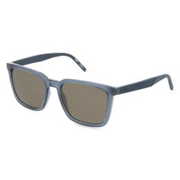 HUGO BOSS Hugo HG 1327/S | Herren-Sonnenbrille | Fassung: Vollrand, Eckig, Kunststoff, Blau | Glasfarbe: Grau