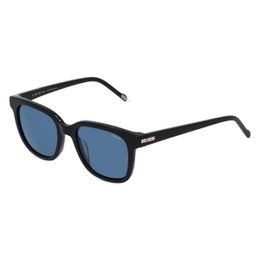JOOP! JP 7260 | Damen-Sonnenbrille | Fassung: Vollrand, Quadratisch, Kunststoff, Schwarz Gl&auml;nzend | Glasfarbe: Blaugrau