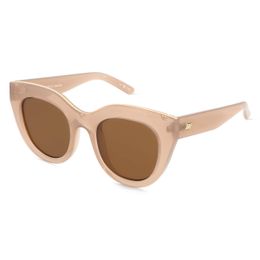 Le Specs LSP2552178 | Damen-Sonnenbrille | Fassung: Vollrand, Cat Eye, Kunststoff, Beige | Glasfarbe: Braun