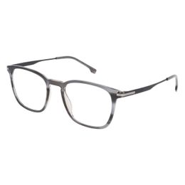 HUGO BOSS BOSS 1889 Brille Herren | Fassung: Vollrand, Quadratisch, Grau Gestreift