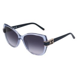 Escada ESCSESD89 | Unisex-Sonnenbrille | Fassung: Vollrand, Butterfly, Kunststoff, Kristall Gl&auml;nzend | Glasfarbe: Grau
