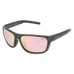 Boll&eacute; Boll&eacute; STRIX | Unisex-Sonnenbrille | Fassung: Vollrand, Quadratisch, Kunststoff, Schwarz Kristall | Glasfarbe: Braun