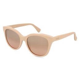 MaxMara Max Mara MM0068 | Unisex-Sonnenbrille | Fassung: Vollrand, Geometrisch, Acetat, Beige | Glasfarbe: Braun