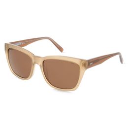 Esprit 40111 | Damen-Sonnenbrille | Fassung: Vollrand, Quadratisch, Acetat, Beige | Glasfarbe: Braun