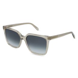 Ferragamo SF2102S | Damen-Sonnenbrille | Fassung: Vollrand, Eckig, Acetat, Beige Transparent | Glasfarbe: Grau Verlaufend
