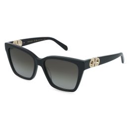 Ferragamo SF2110S | Damen-Sonnenbrille | Fassung: Vollrand, Eckig, Acetat, Schwarz | Glasfarbe: Grau Verlaufend