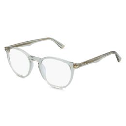 Police VPLG72 Brille Herren | Fassung: Vollrand, Panto, Grau Gl&auml;nzend