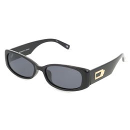 Le Specs STARLIGHT | Unisex-Sonnenbrille | Fassung: Vollrand, Quadratisch, Kunststoff, Schwarz | Glasfarbe: Grau