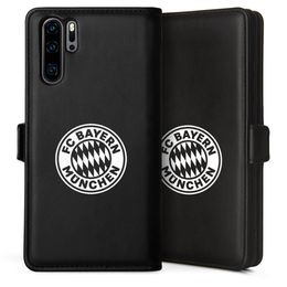 DeinDesign Huawei P30 Pro Handy Klapph&uuml;lle Handyh&uuml;lle aus Kunst Leder schwarz Flip Case Fcb Coat Of Arms Fc Bayern M&uuml;nchen Sideflip mit langer Lasche