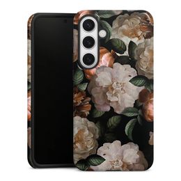 DeinDesign Galaxy S24+ Handy Panzer Handyh&uuml;lle robuste Outdoor H&uuml;lle Schutzh&uuml;lle gl&auml;nzend Wallpaper Rose Flower Tough Case