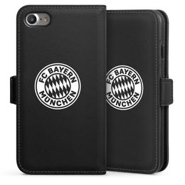 DeinDesign iPhone SE (2020) Handy Klapph&uuml;lle Handyh&uuml;lle aus Kunst Leder schwarz Flip Case Coat Of Arms Fc Bayern M&uuml;nchen Fcb Sideflip mit Lasche